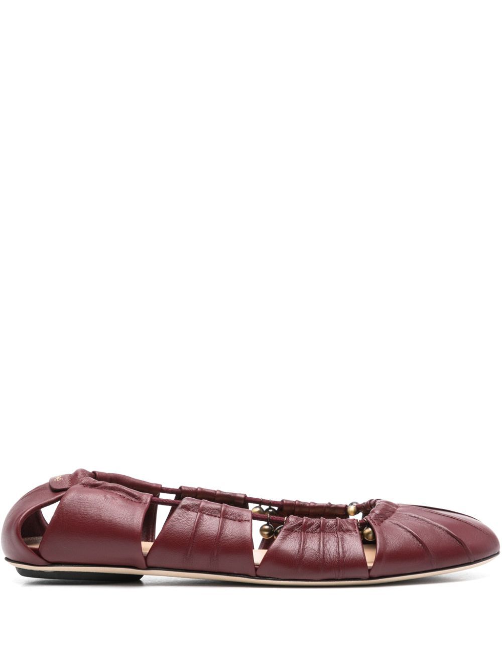 Chloé Luna Naked Ballet Flats Red Editorialist