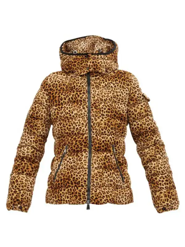 leopard print moncler jacket