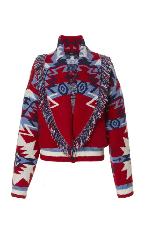 Alanui Cali Star Cardigan Bomber Jacket