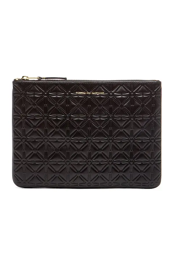 Comme Des Garçons Star Embossed Pouch - Black
