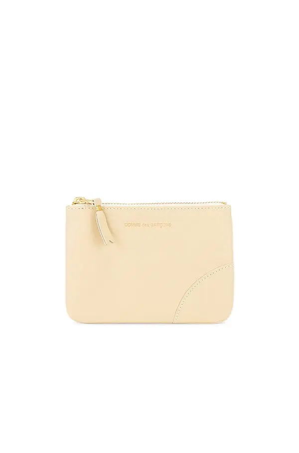 Comme Des Garçons Classic Leather Zip Wallet - White