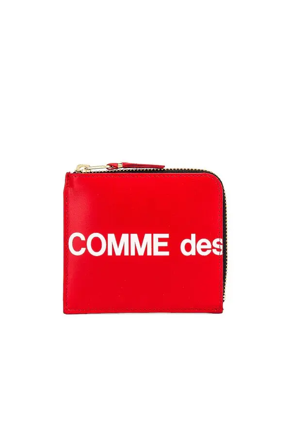 Comme Des Garçons Huge Logo Wallet - Red