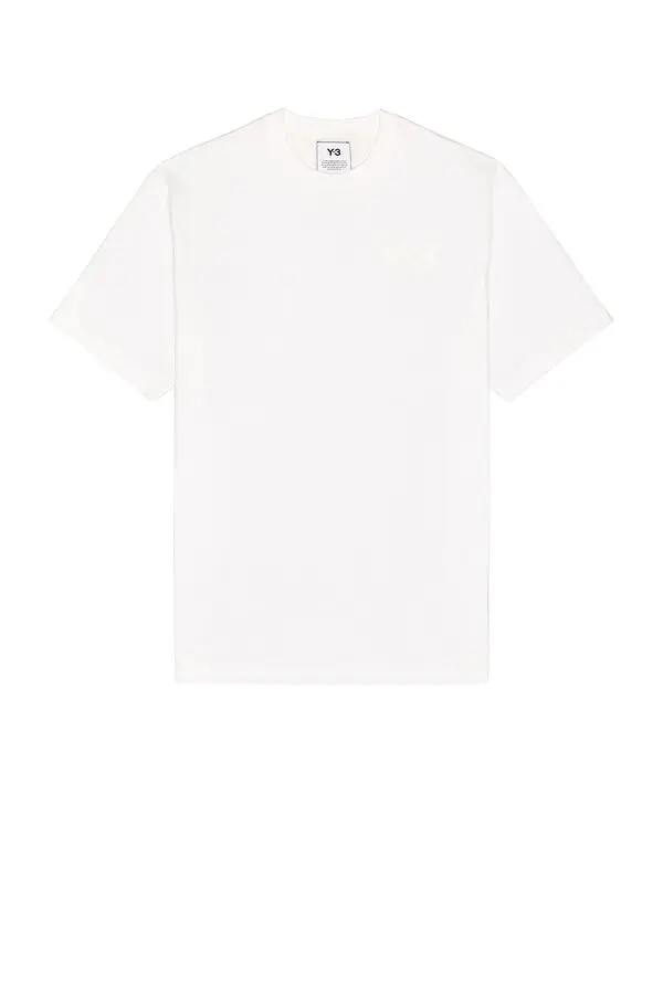 Yohji Yamamoto Chest Logo Tee In White - Core White