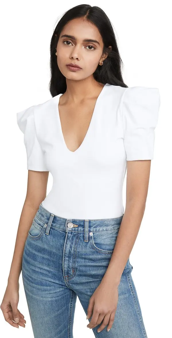Susana Monaco Pleated Sleeve Top