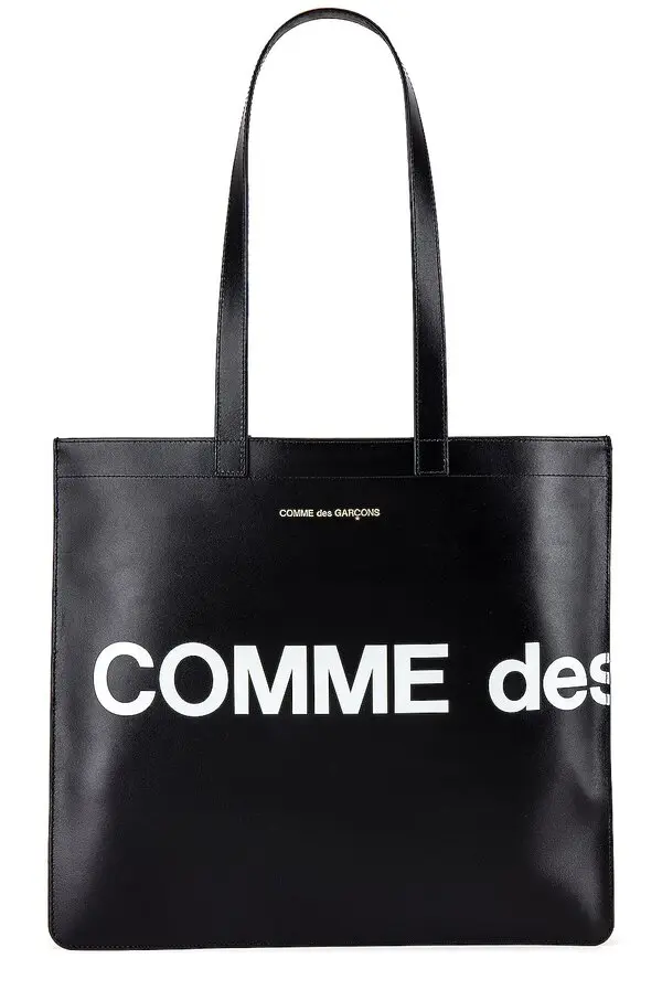 Comme Des Garçons Huge Logo Tote Bag - Black