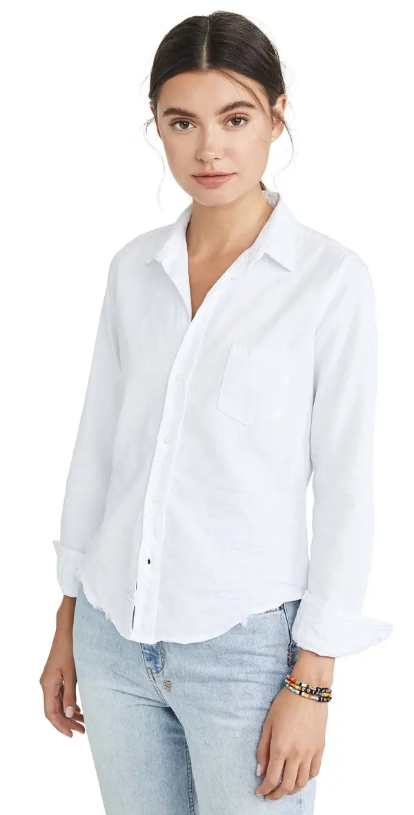 Frank & Eileen Barry Denim Button-down Shirt - White Denim