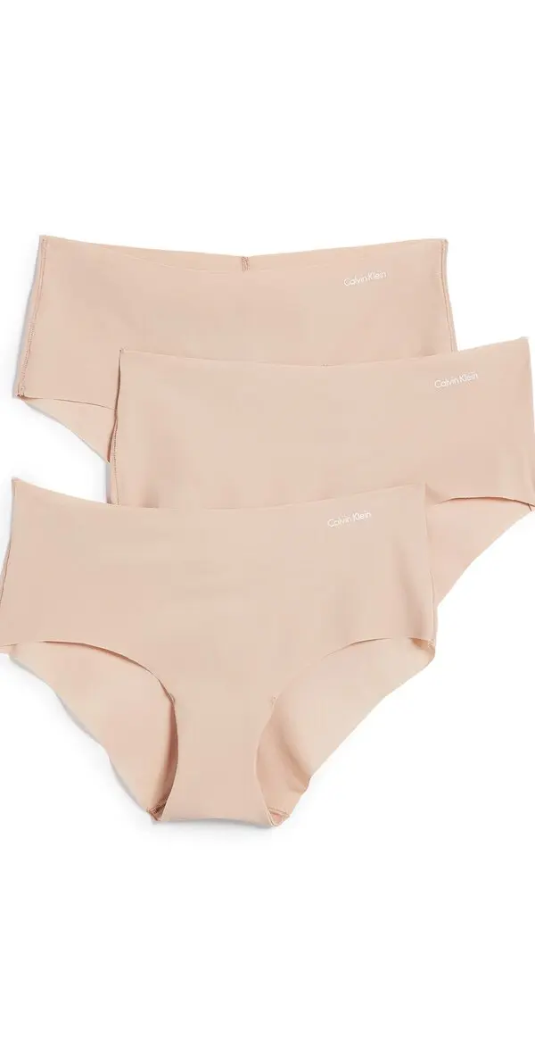 Calvin Klein Invisibles Hipster 3 Pack - Light Caramel