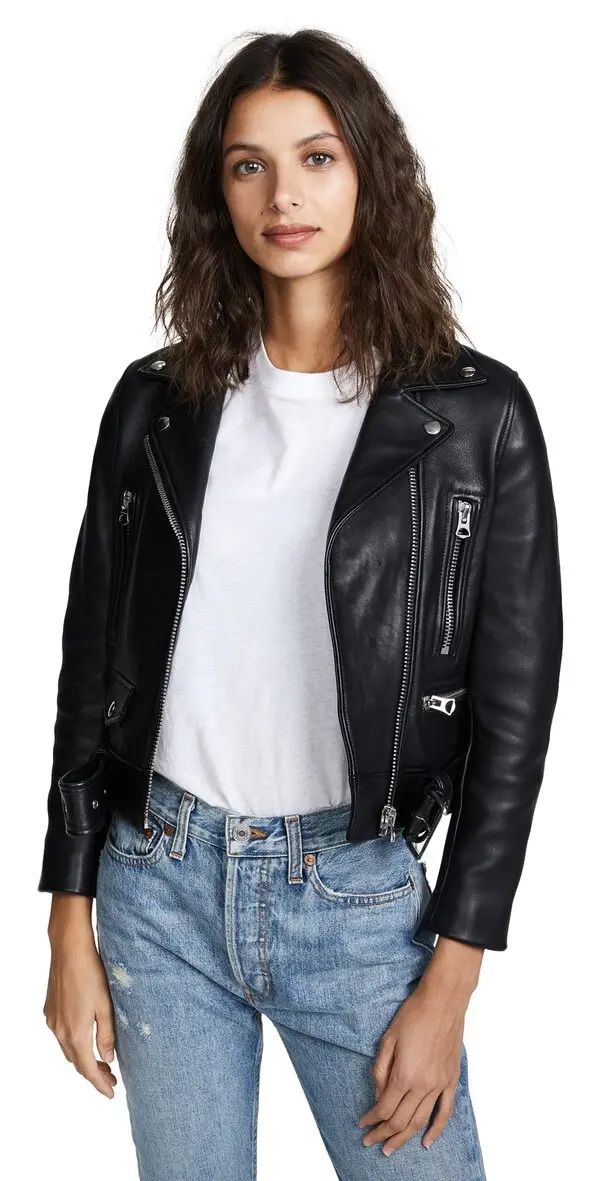 Acne Studios Leather Mock Jacket In Black 33% Off Editorialist