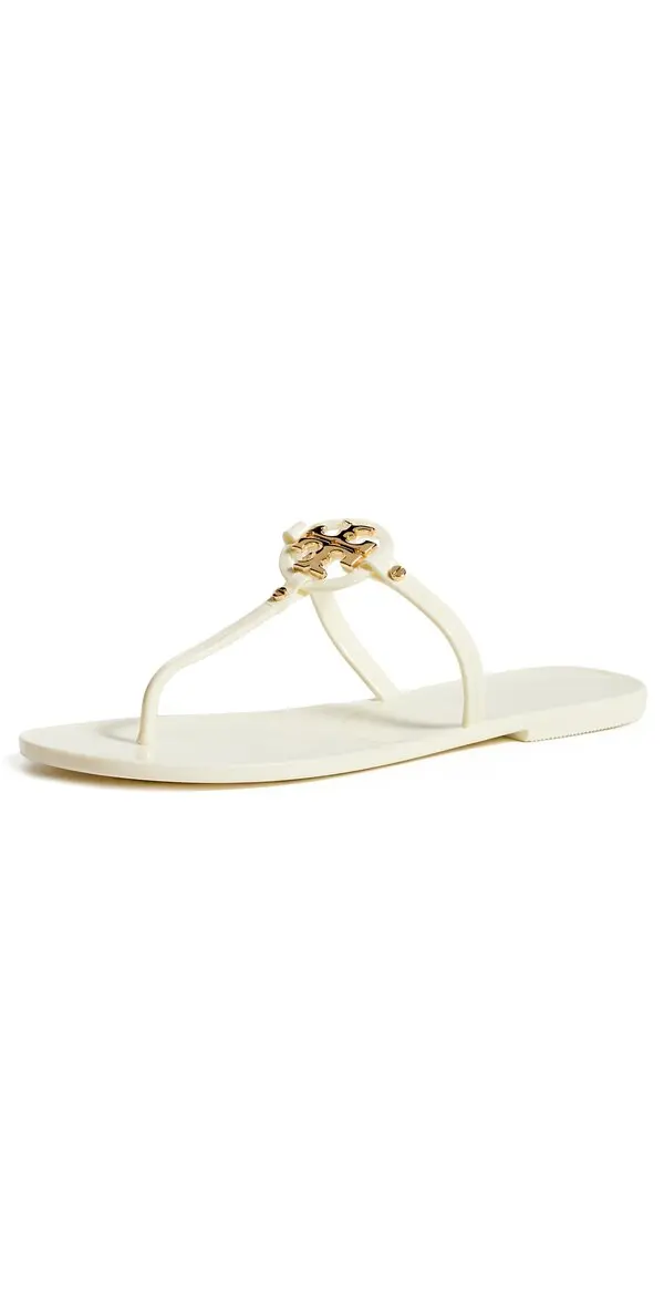 Tory Burch Mini Miller Flip Flops - Ivory