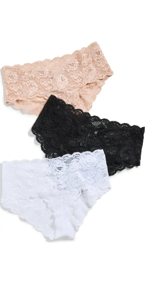 Cosabella Never Say Never Hottie Hotpant 3 Pack - Black/sette/white