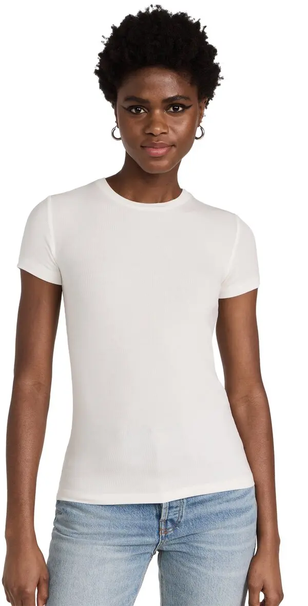 L'Agence Ressi Crew Neck Tee - White