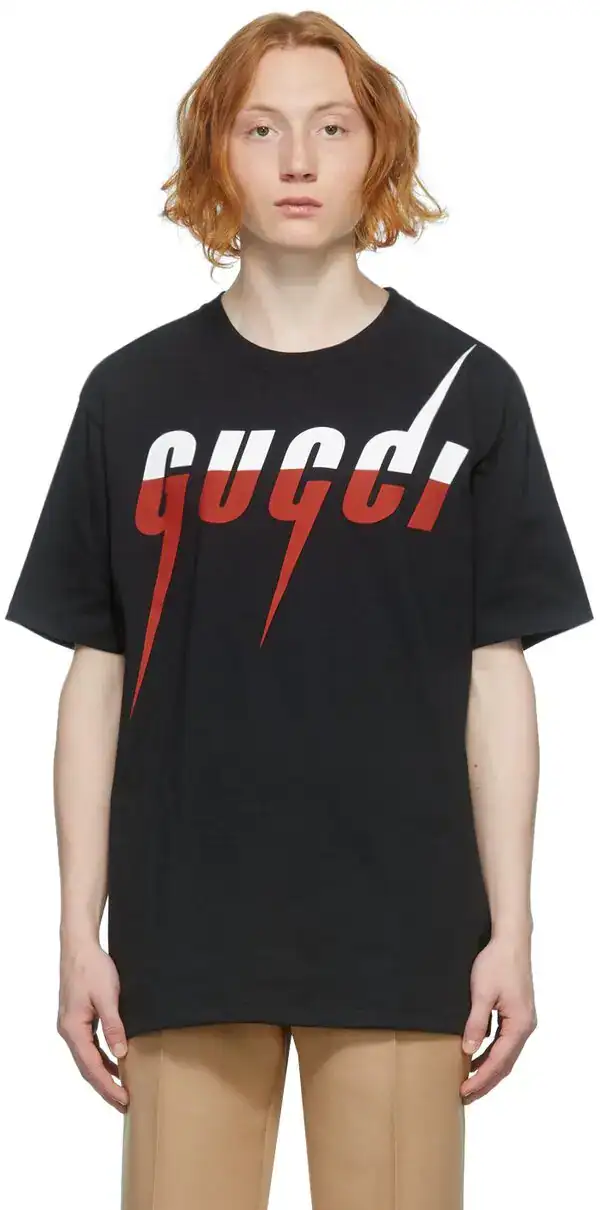 Gucci Black Blade T-Shirt - 1141 Medley/White/Re | Editorialist