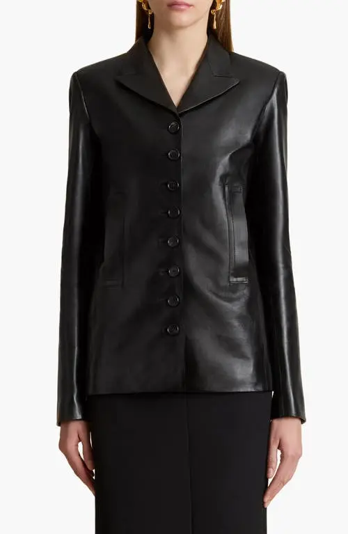 Khaite Saraphina Lambskin Leather Jacket