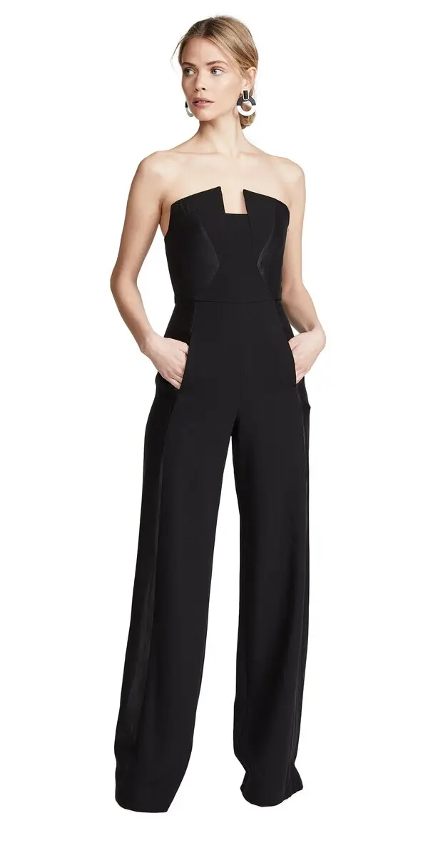 Black Halo Lena Jumpsuit - Black