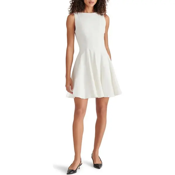 Steve Madden Nili Fit & Flare Mini Dress - White