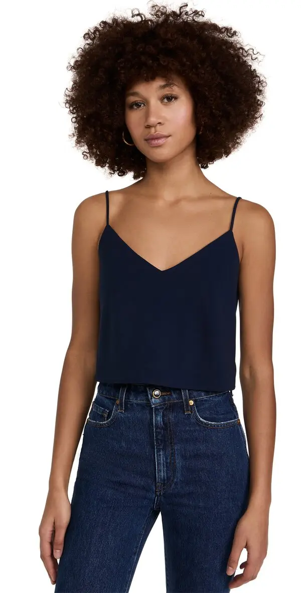 Black Halo Dixon Cropped Top - Pacific Blue