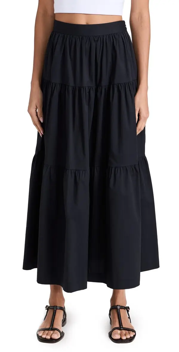 Staud Sea Maxi Skirt - Black