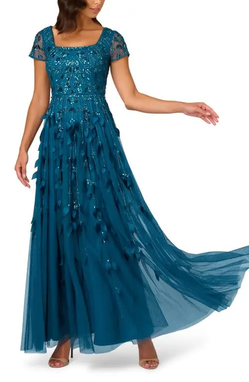 adrianna papell beaded cap sleeve dress Adrianna Papell Platinum main image 0