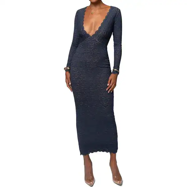 jluxlabel blue dress Blue Ema One Shoulder Maxi Dress main image 0