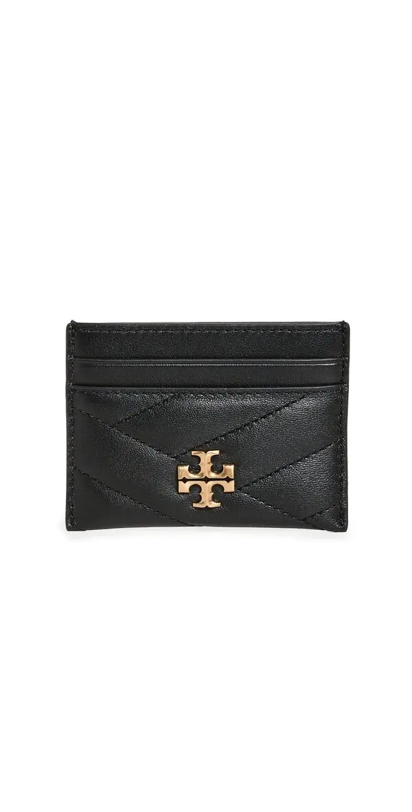 Tory Burch Kira Chevron Card Case - Black | Editorialist
