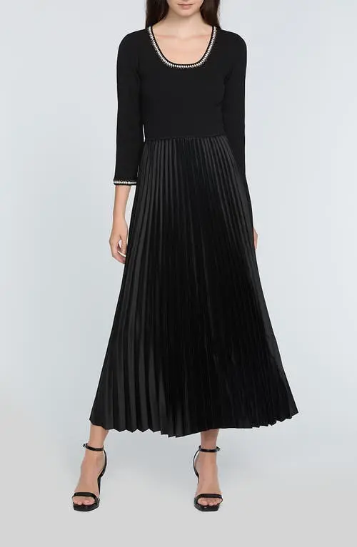 Elie Tahari Mave Mixed Media Maxi Dress