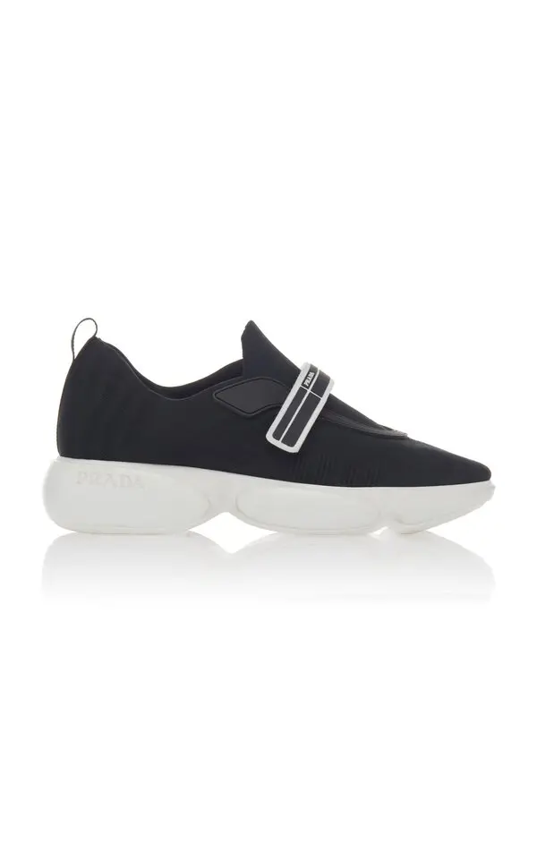 Prada Cloudbust Rubber And Leather-Trimmed Mesh Sneakers It