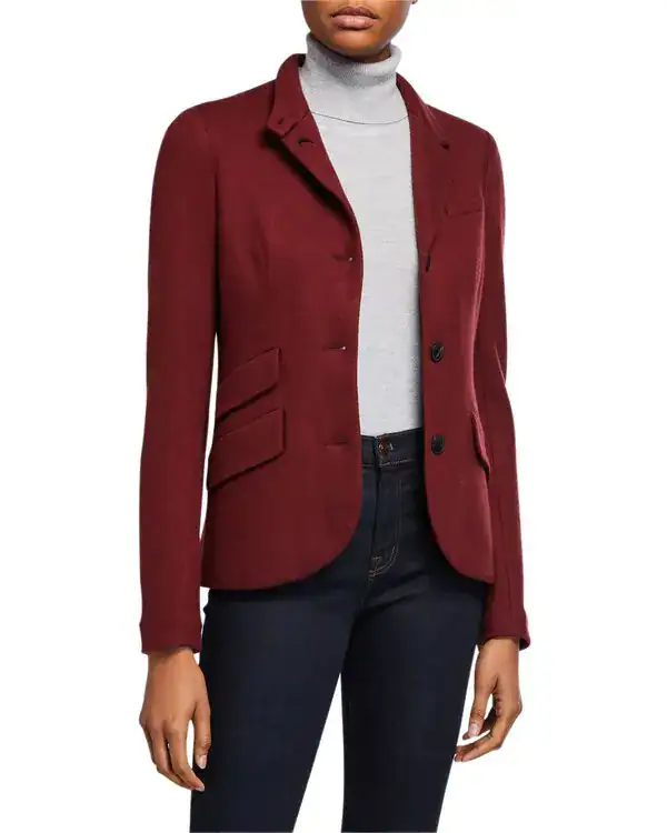 Rag Bone Slade Wool Blazer Blkcherry Editorialist