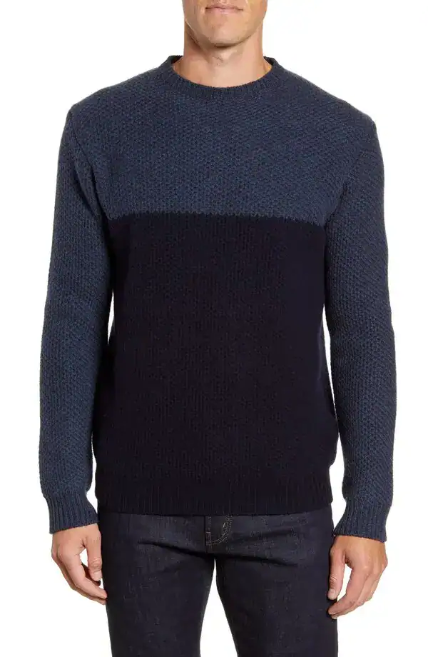 Barbour Talon Wool Sweater In Navy 60% Off Editorialist