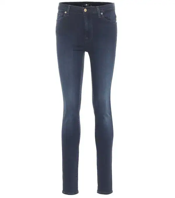 For All Mankind Slim Illusion Luxe High-Rise Skinny Jeans Blue