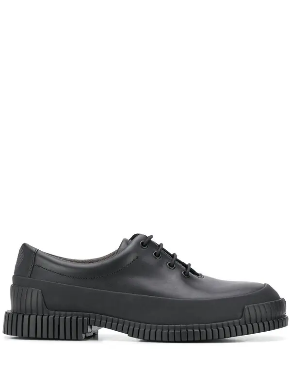 Camper Ridged Sole Lace-up Shoes - Black