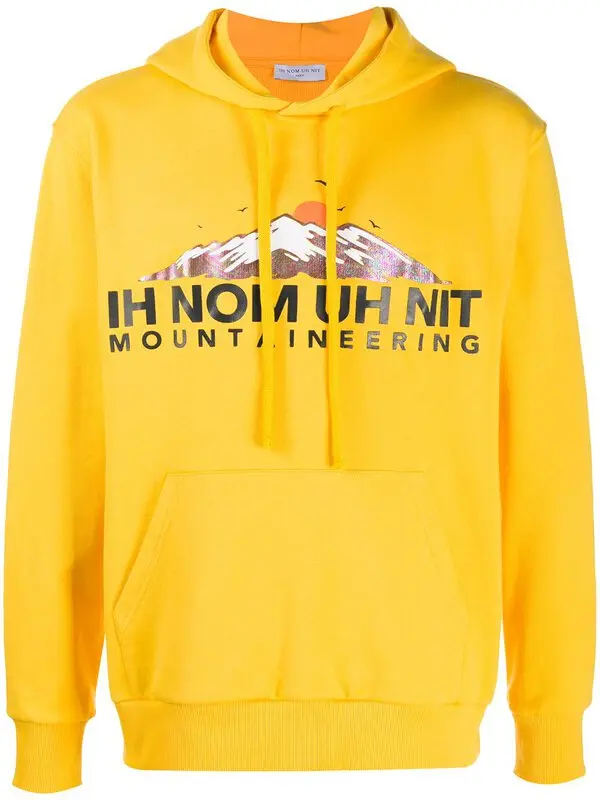 IH NOM UH NIT Logo-print Cotton Hoodie - Yellow