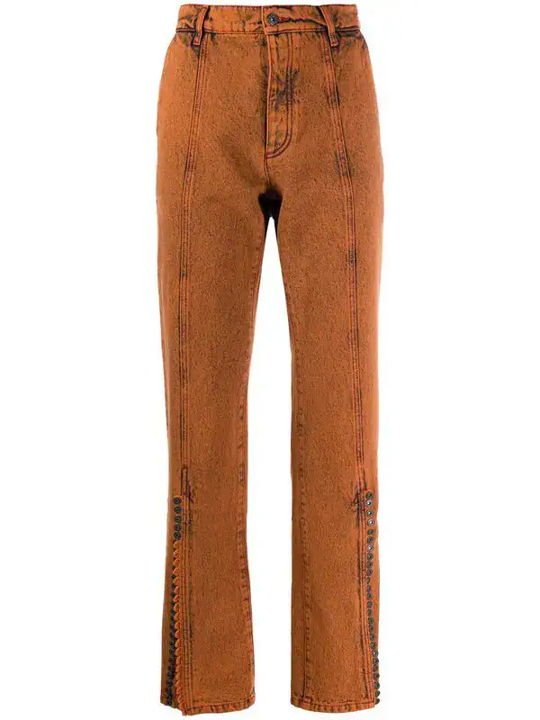 Buy Y/project Acid-wash Straight Leg Jeans - Orange At 30% Off ...