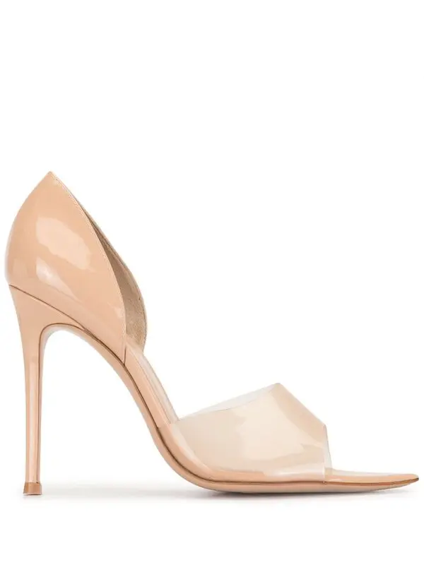 GIANVITO ROSSI Bree 105mm Patent Leather Pumps - Neutrals