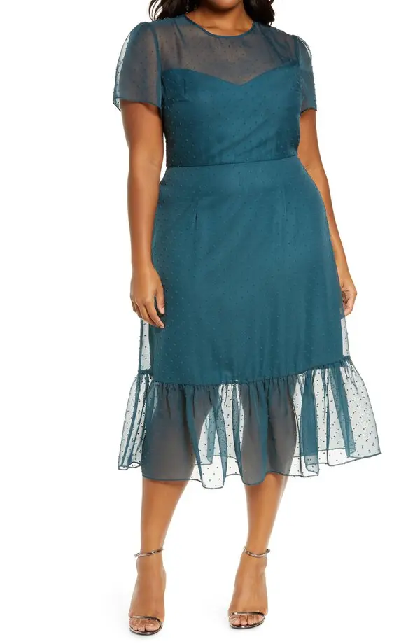 slim fit dress slacks Bodycon Mini Party Dress with Long Sleeve in Green main image 1