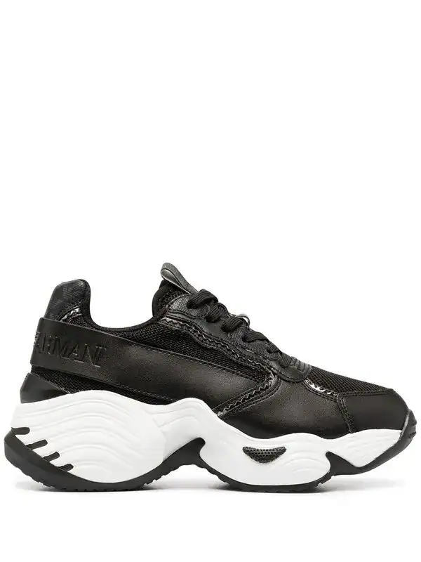 Emporio Armani Chunky Sole Low-Top Sneakers In Black - 33% Off 
