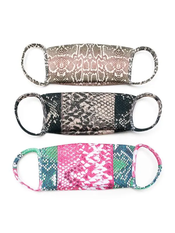 AMIR SLAMA Snakeskin-print Face Masks