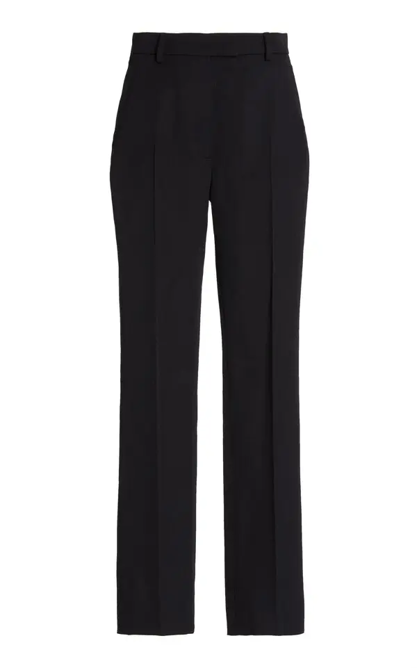 Prada Wool Straight-leg Trousers - Black