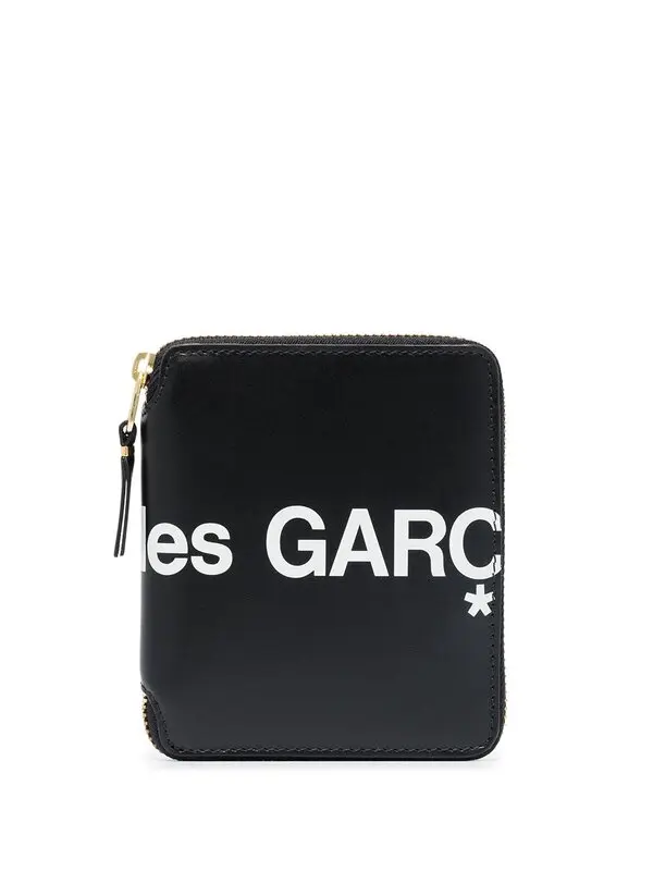 Comme Des Garçons Logo-print Zip-fastening Wallet - Black