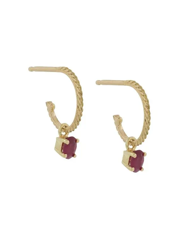 WOUTERS & HENDRIX 18kt Yellow Ruby Canale Grande Hoop Earrings