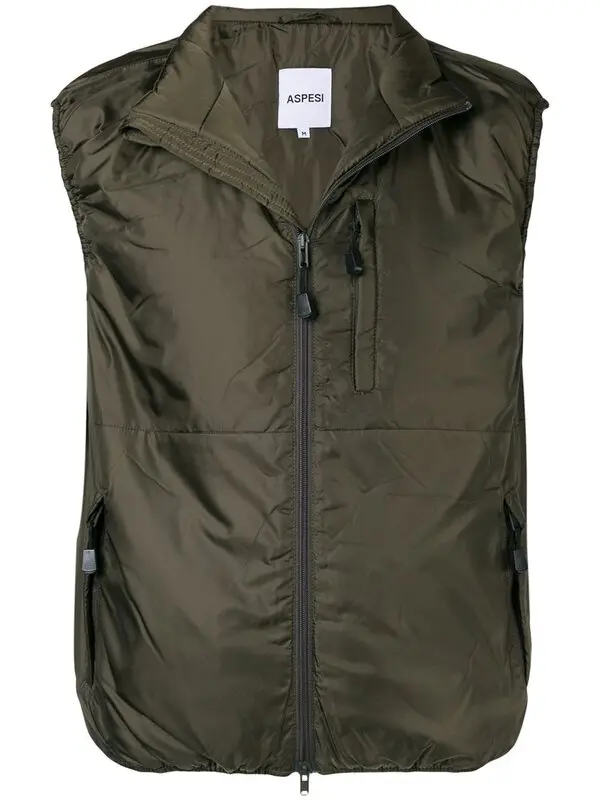 Aspesi Padded Gilet - Green