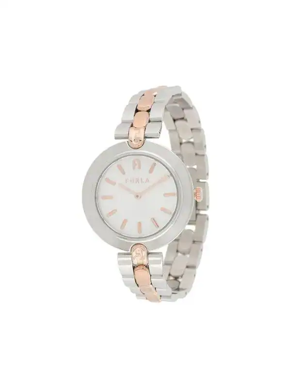 Furla Milano Two-Tone Watch - Silver | Editorialist