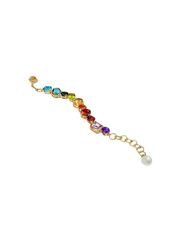 Dolce & Gabbana 18k Yellow Rainbow Gemstone Bracelet