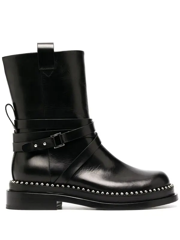 Ermanno Scervino Studded Leather Ankle Boots