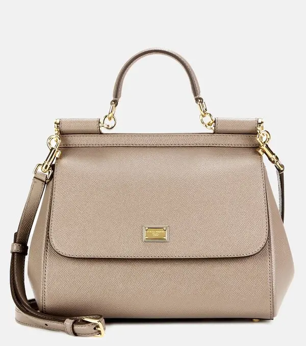 Dolce & Gabbana Sicily Medium Leather Shoulder Bag