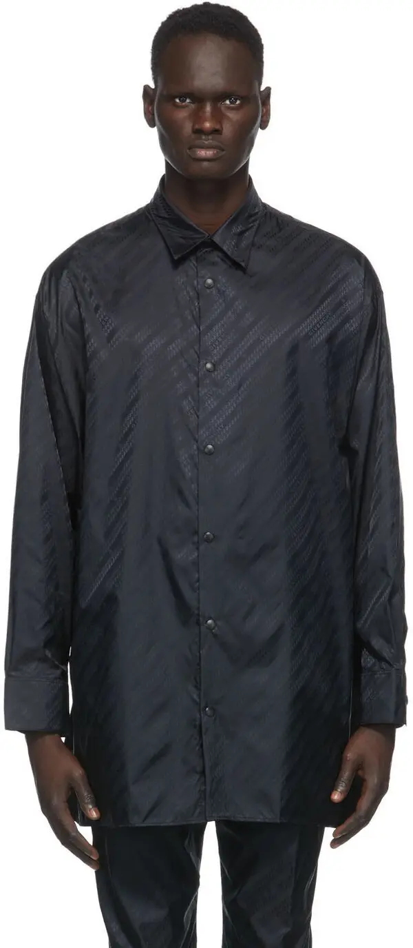 Givenchy Black Chain Oversize Shirt In 001-Black - 70% Off 
