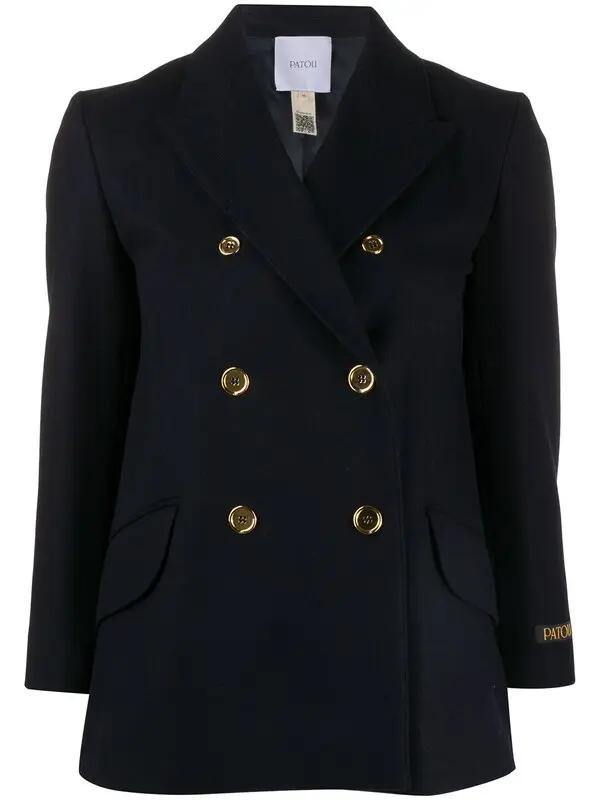 Patou Long Sleeve Double-breasted Blazer