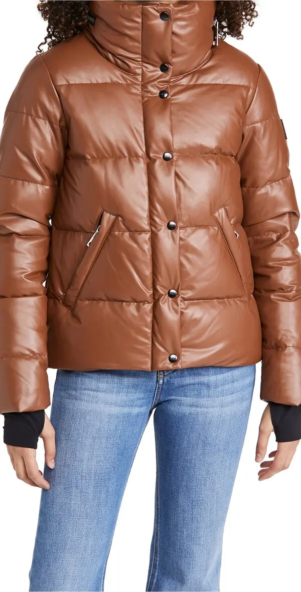 Sam. Vegan Leather Isabel Jacket - Saddle
