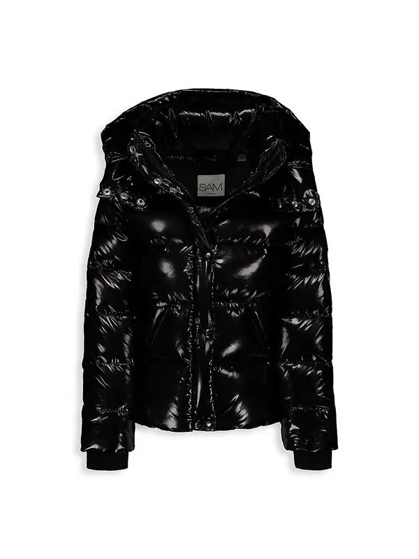 Sam. Girl's Annabelle Down Puffer Jacket - Caviar | Editorialist