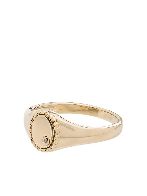 Yvonne Léon 9kt Yellow Mini Signet Ring - Gold