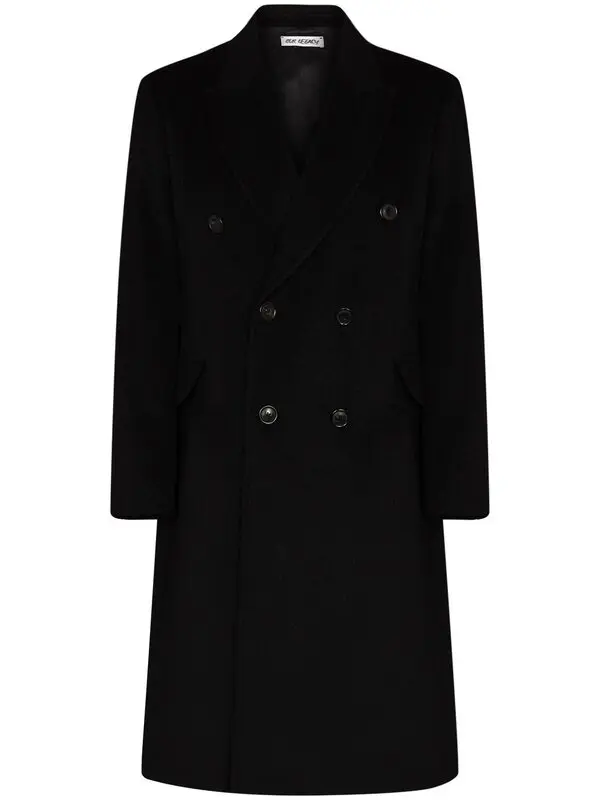 Our Legacy Peak-lapel Double-breasted Coat - Black